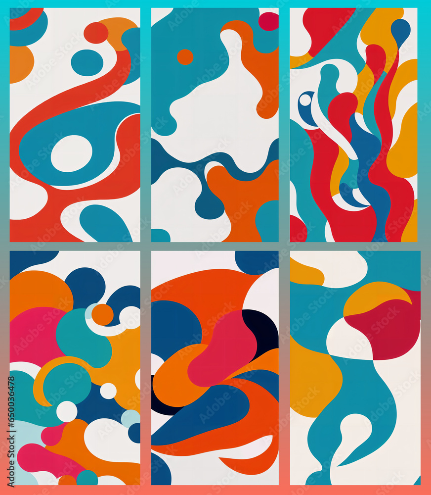 Patterns with the primary colors for advertisement, ar:9:16 , smooth ...