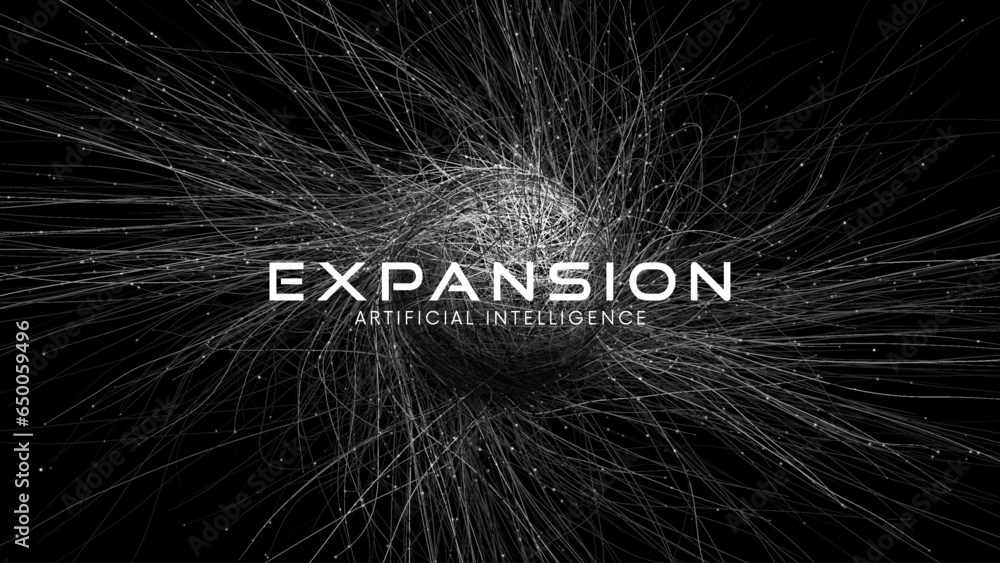 Artificial intelligence development and expansion futuristic concept ...