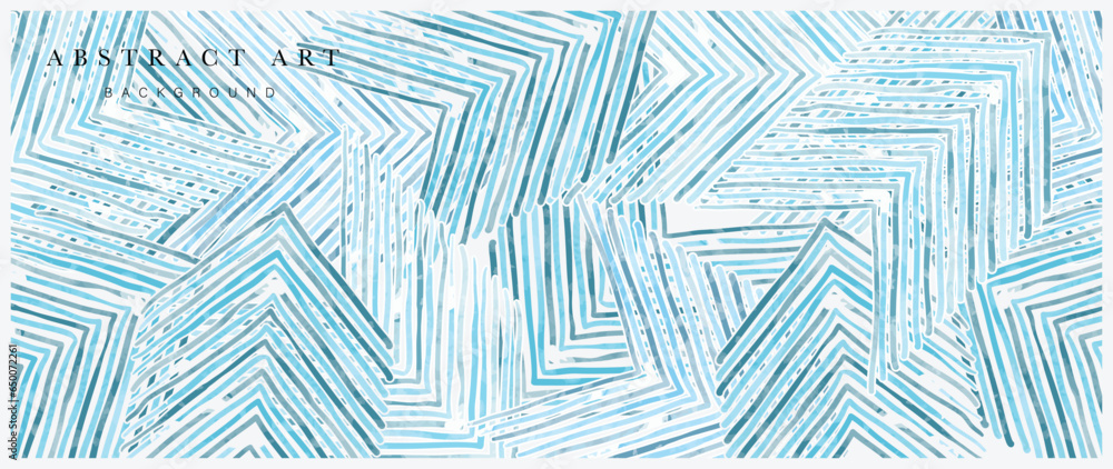 Hand drawn abstract line art background vector. Wallpaper design with ...
