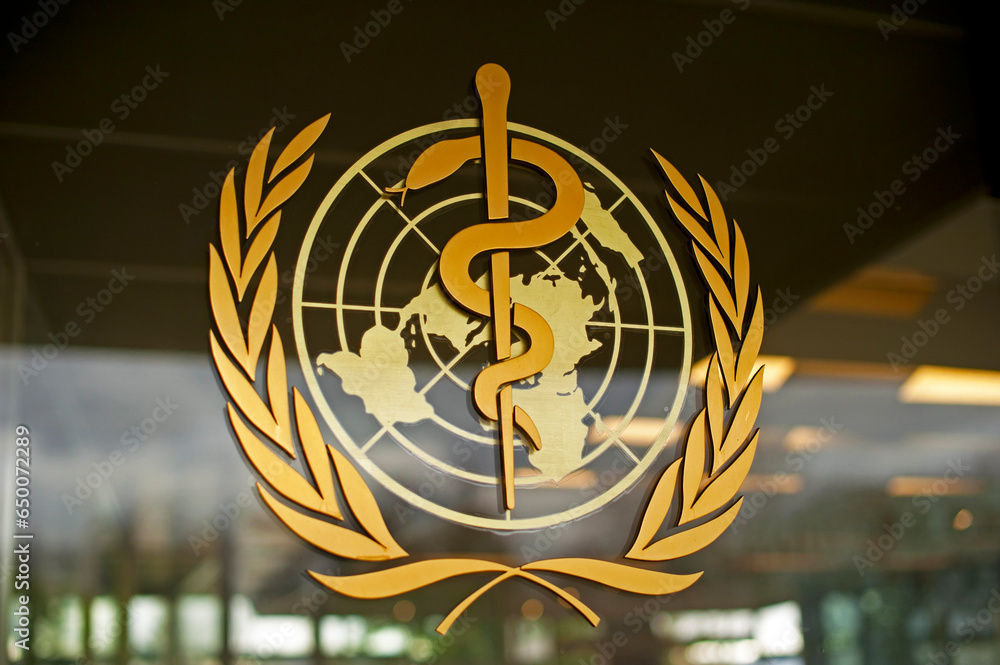 Geneva, Switzerland, Europe - Entrance to World Health Organization ...