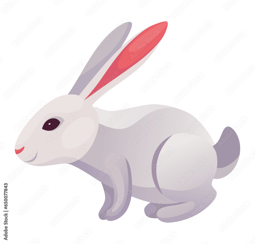 Rabbit animation icon. Bunny jump or running motion element for 2d game ...