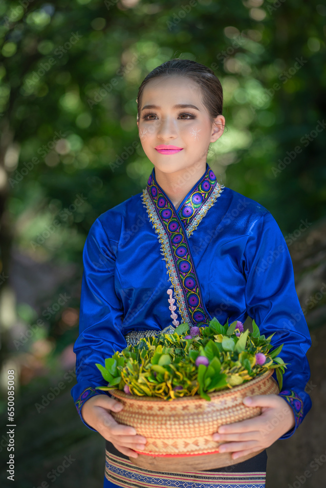 Beautiful Burmese girl wearing the Traditional National costume of the ...