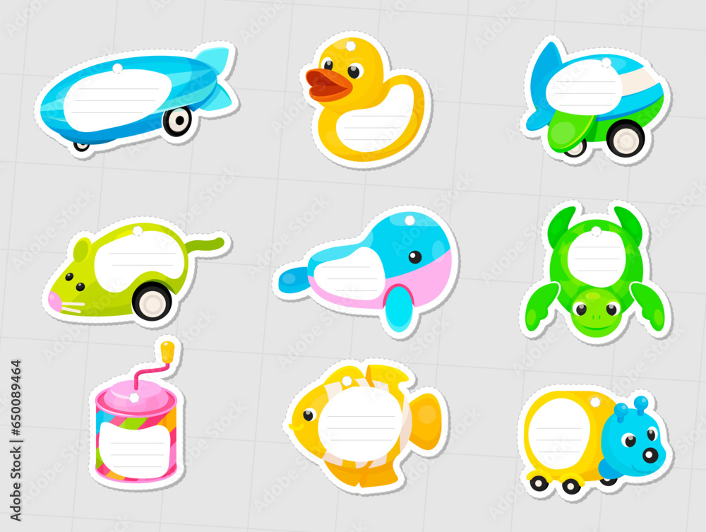 Name tag card for kids elementary school kindergarten note label animal ...