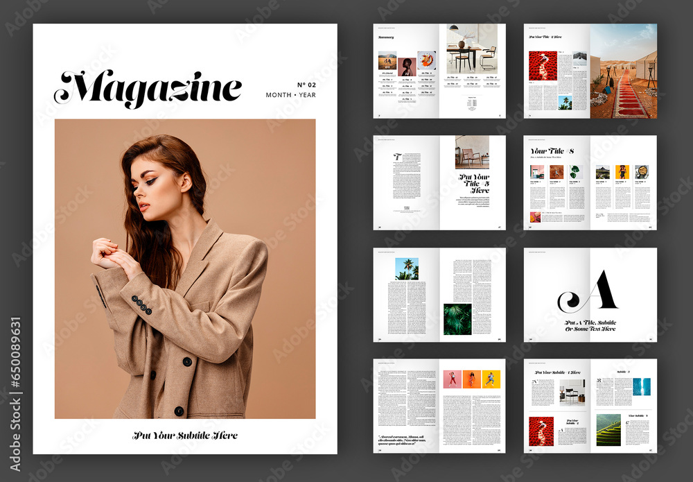 Print Magazine Layout Stock Template | Adobe Stock