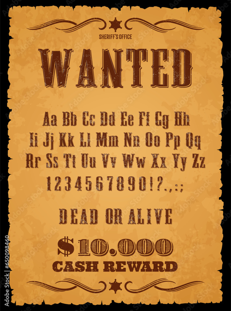 Rodeo font, Wild West type, Western typeface, vintage english alphabet ...