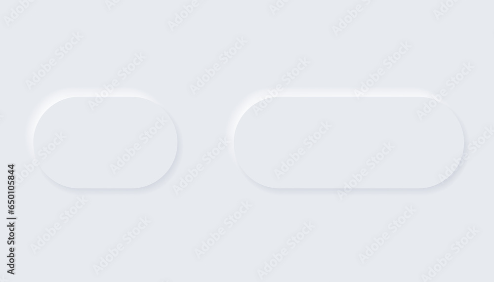 Neumorphic buttons. Simple trendy design elements UI components ...