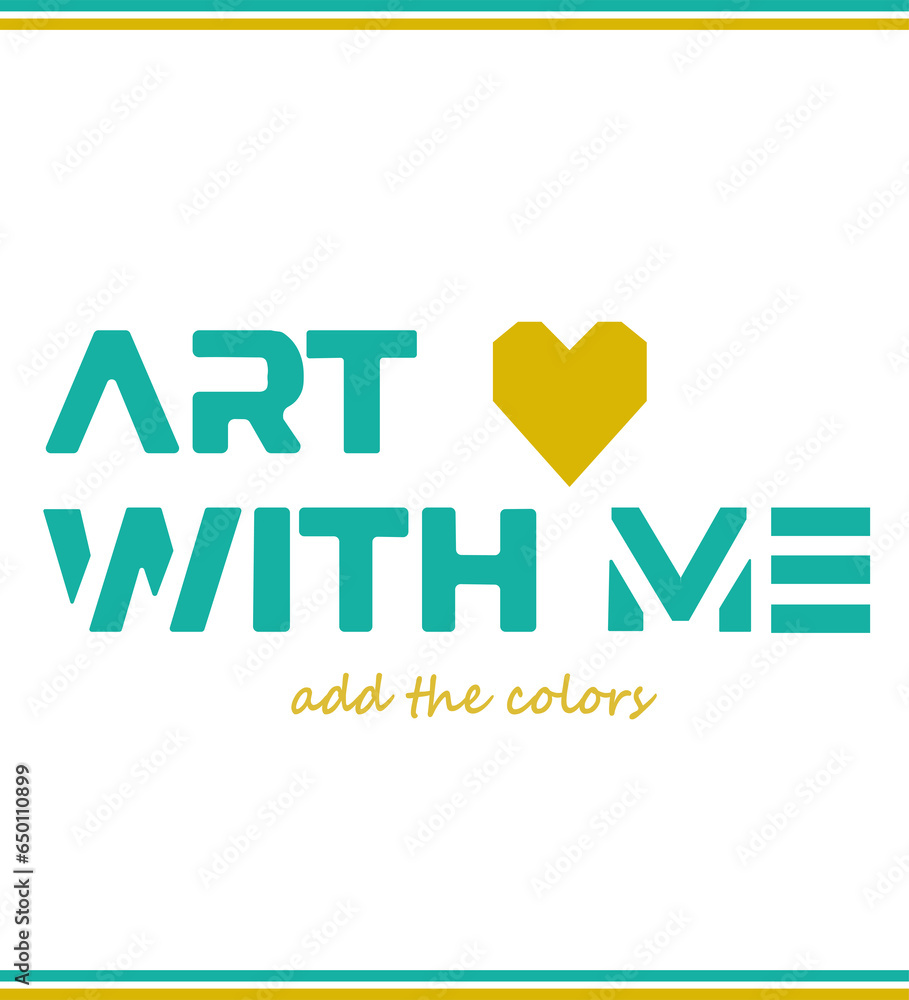 logo generated in adobe illustrator. Art with me logo .green and yellow ...