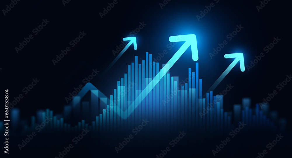 Stock market investment trading graph growth.Investment finance chart ...