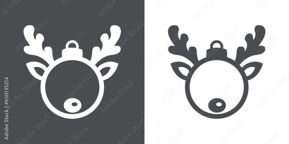 Tiempo de Navidad. Logo con silueta de bola de navidad con forma de ...