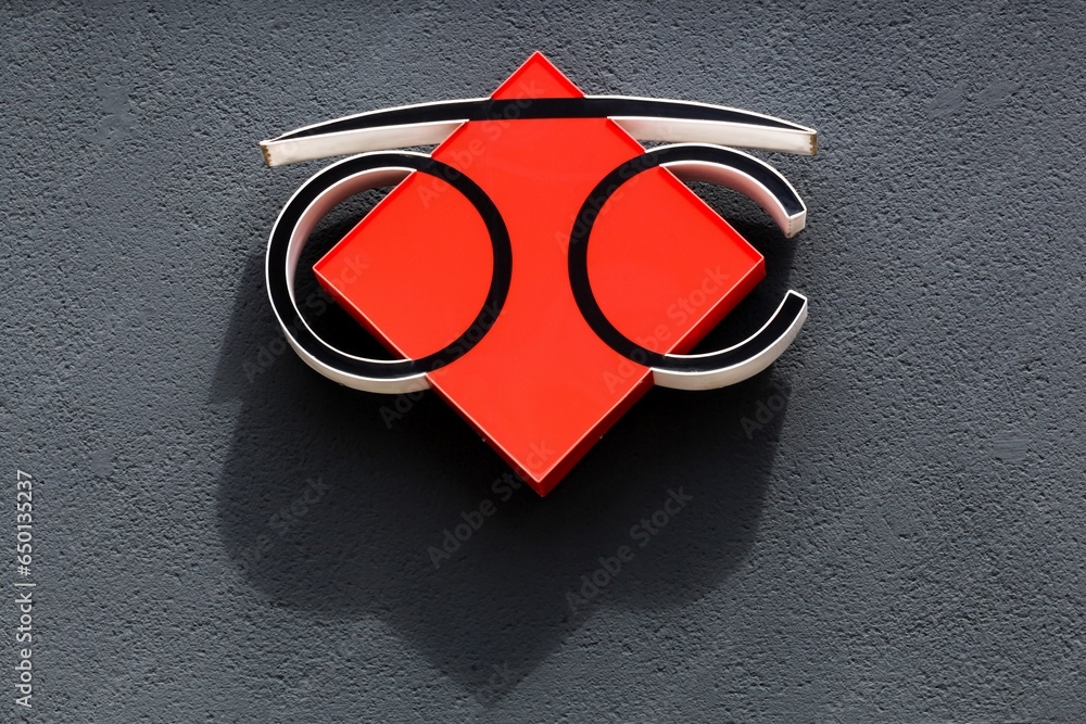 Villefranche, France- May 24, 2020: Optical Center logo on a wall ...