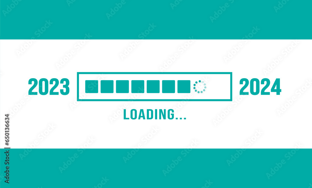 2024 loading bar Progress digital technology colorful background. happy ...