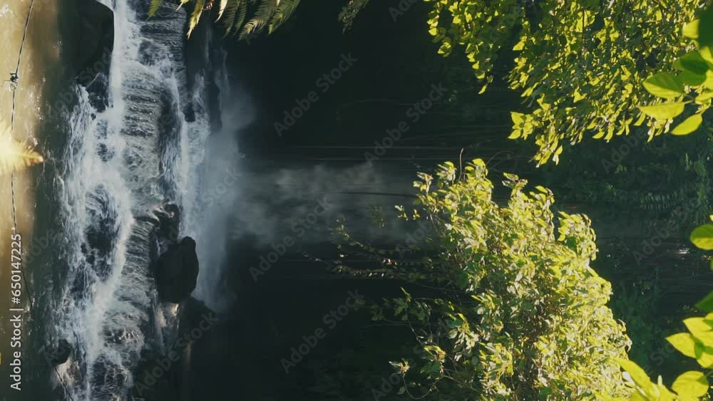 Vidéo Stock Bali waterfall Sumampan - it’s one of the most majestic ...