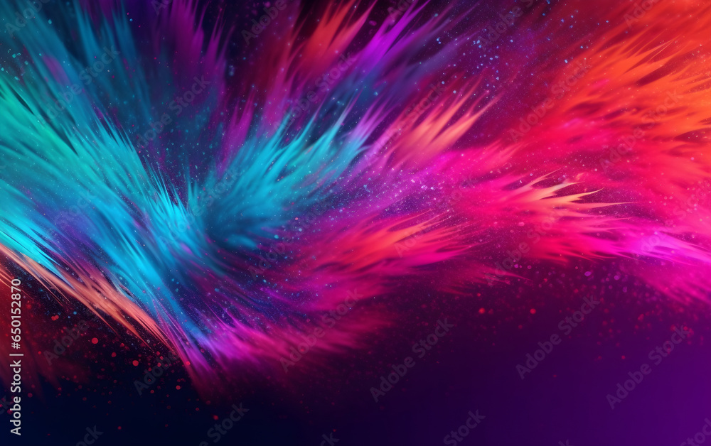Abstract neon color palette with a glitter texture and holographic ...