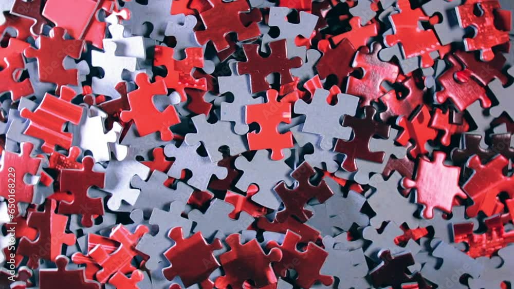 Vidéo Stock Background of Colored Puzzle Pieces that Slowly Rotating ...