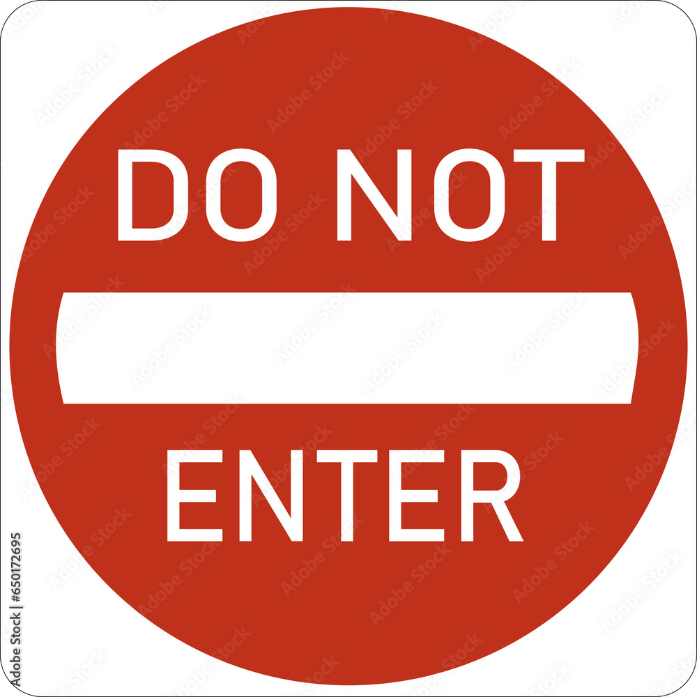 Transparent PNG of a Vector graphic of a usa Do Not Enter MUTCD highway ...