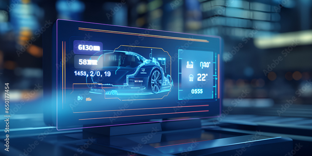 Technology Blueprint Car service. Mobile app design. Diagnostics ...