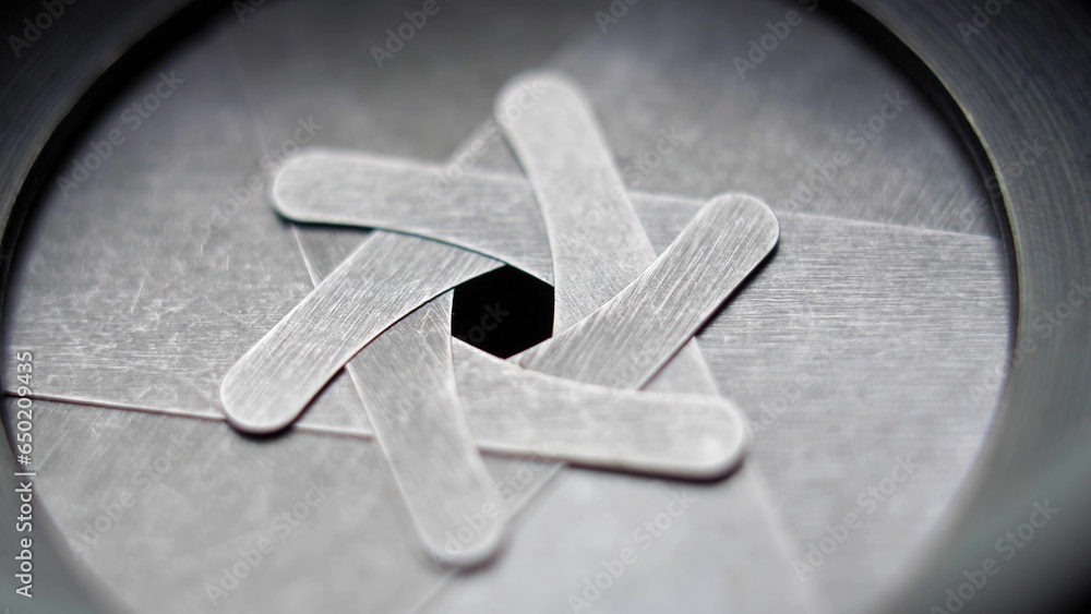 Camera Lens Aperture Diaphragm Iris Opening And Closing when Taking ...