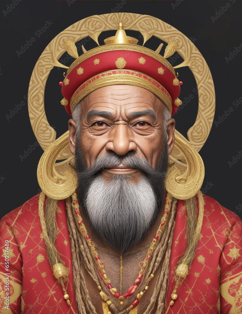 Retrato del Rey Mago Baltasar, anciano rey negro de la tradición ...