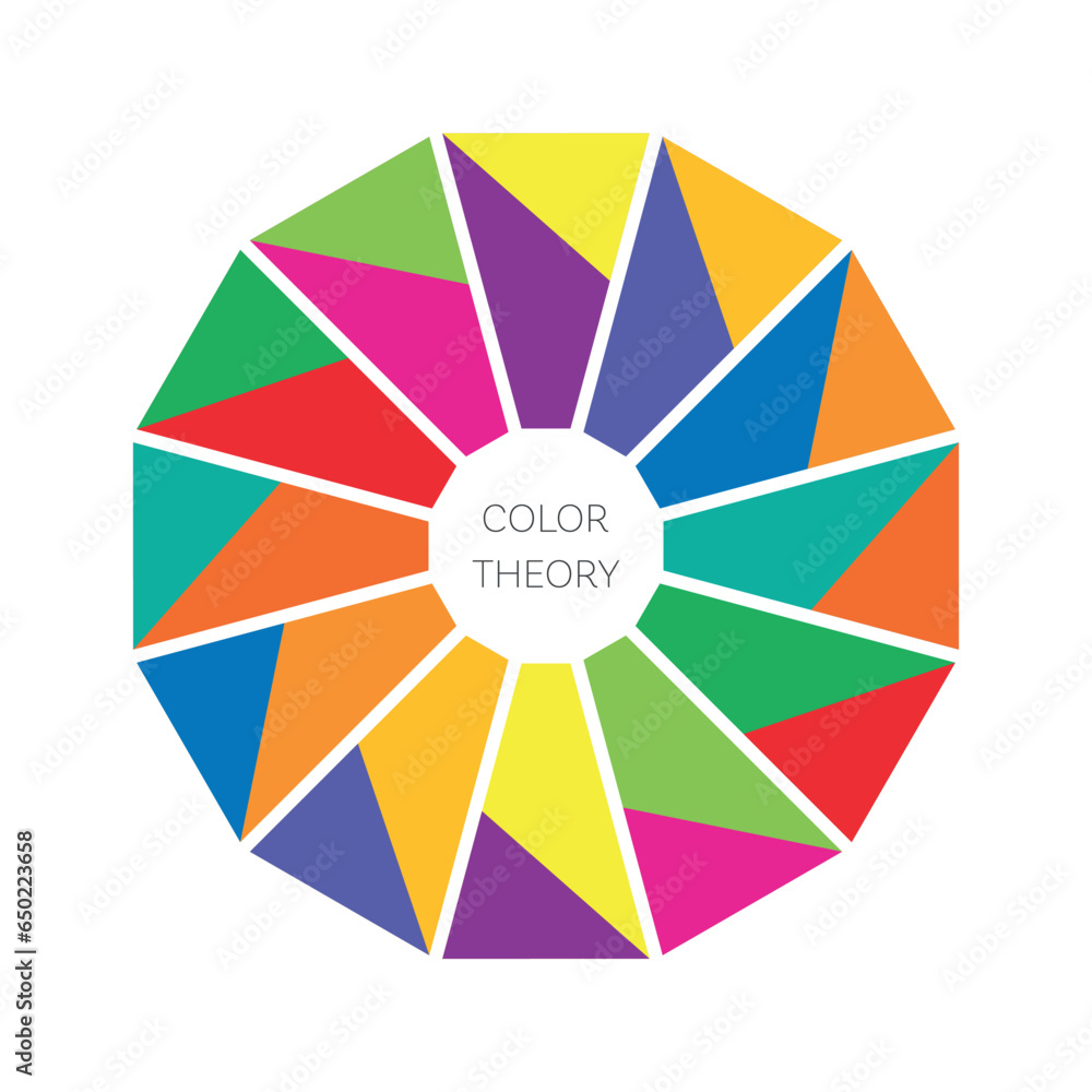 Creative color wheel theory vector icon isolated Stock Vector | Adobe Stock