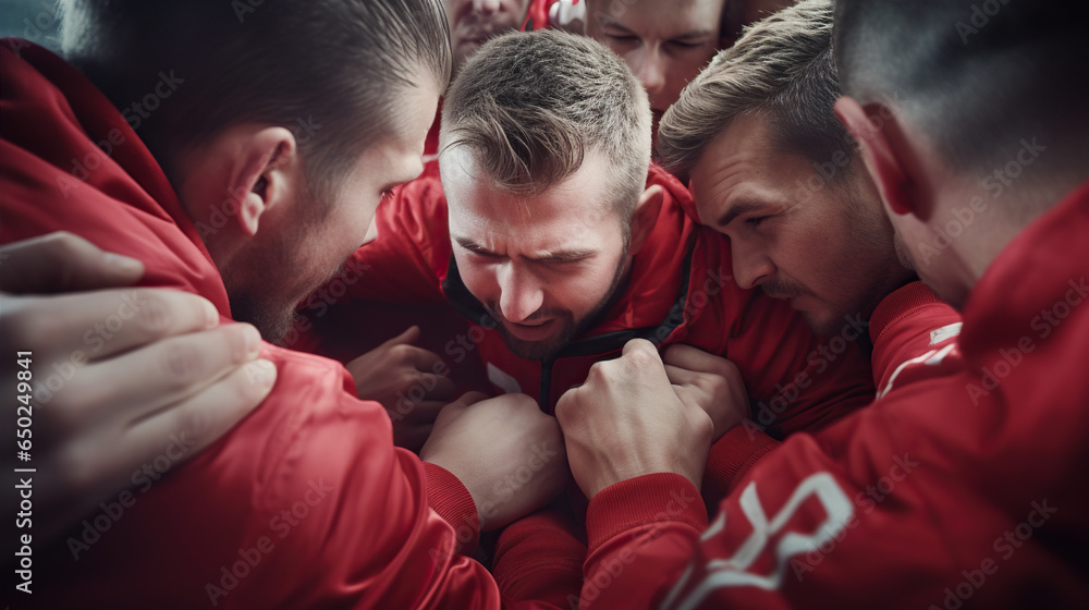 Unity and Encouragement: Players exchange fist bumps, high fives, and ...