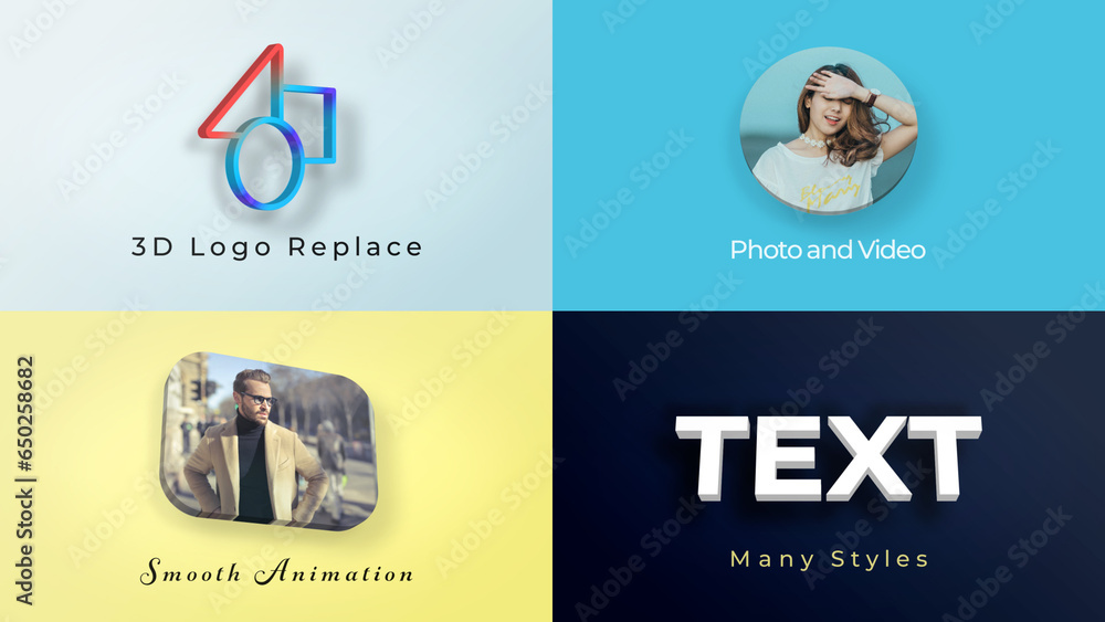 3D Logo Replace Title Stock Template | Adobe Stock