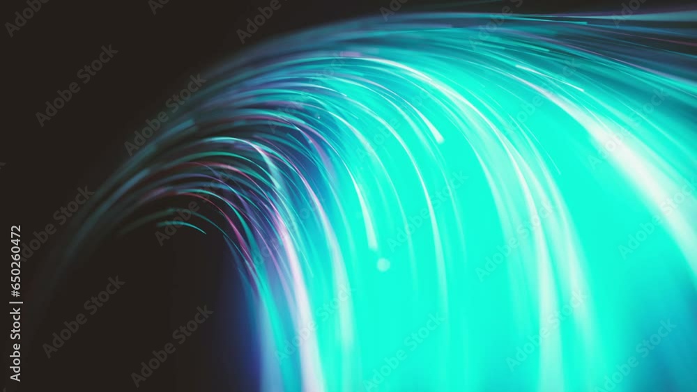 Abstract Glowing 3d Light Strokes Background/ 4k animation of an ...