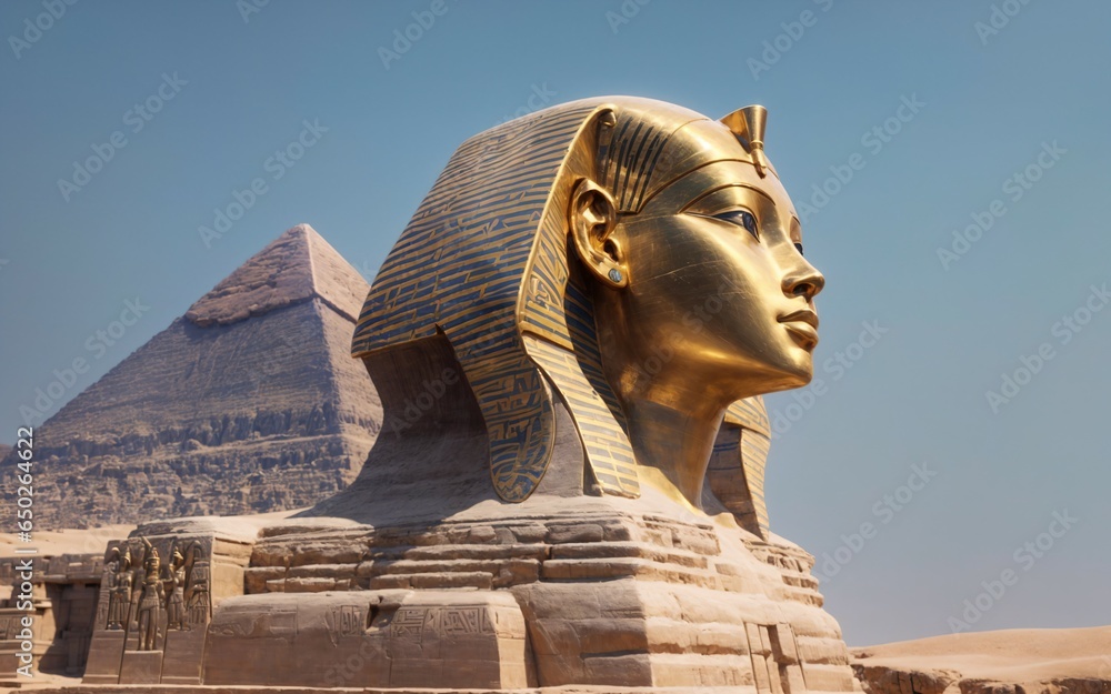 Sphinx and piramid, ancient egyptian hieroglyphs, pyramids, egypt ...