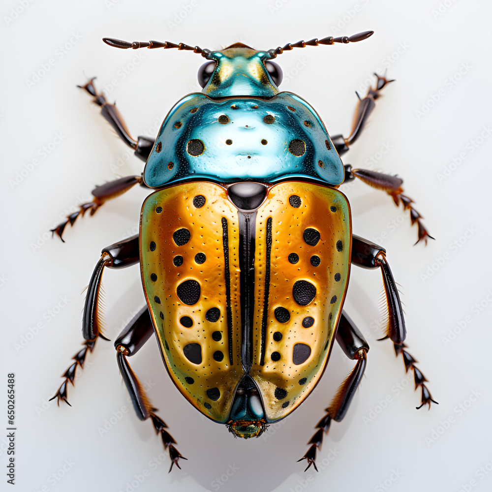 Bug biological correct topview, light color background, highly detailed ...
