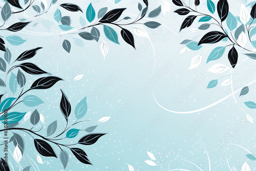 Light blue floral blue powerpoint background Stock Illustration | Adobe ...