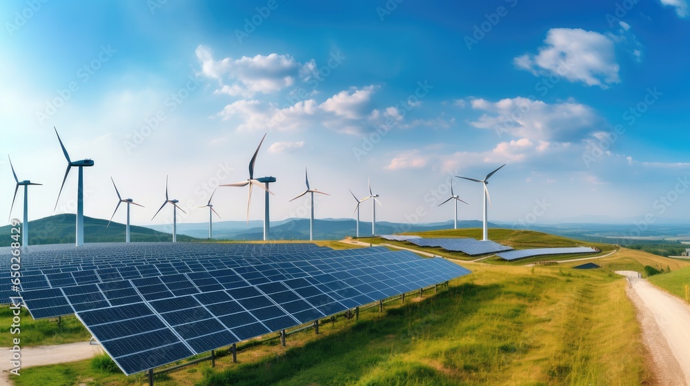 Solar cell in solar farm, Alternative energy and sustainable energy ...