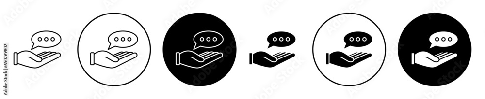 advice icon set in black filled and outlined style. suitable for UI ...