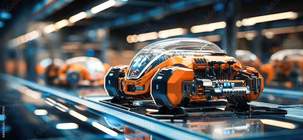 Future car technology engineering concepts.automotive assemble system ...