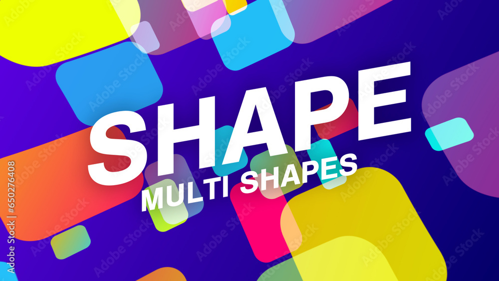 Colorful Multi Shape Title Stock Template | Adobe Stock