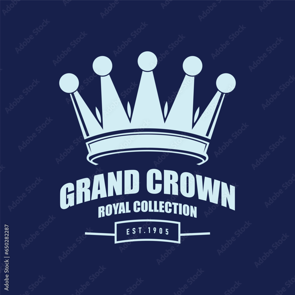 Grand Crown Royal Collection logo design Stock Vector | Adobe Stock