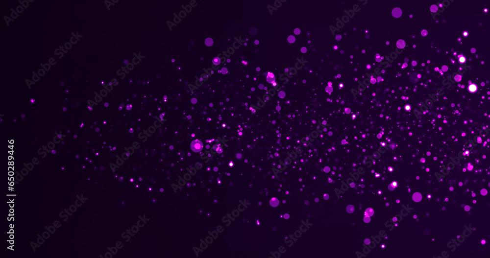 Moving stage glitter particles motion background with colorful light ...