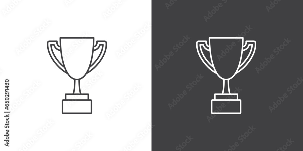 Simple trophy icon line vector illustration, Simple symbols for app ...