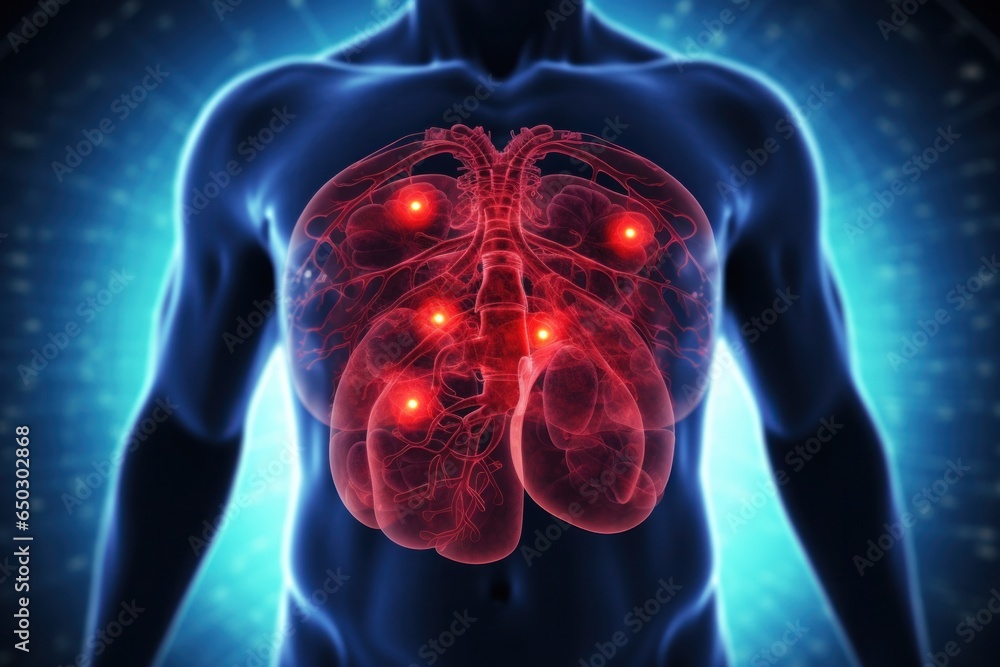 Details of pain highlighted in persons body. Medical concept with areas ...