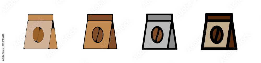 picto logo icones et symbole cafe sac sachet grain torrefie epais ...