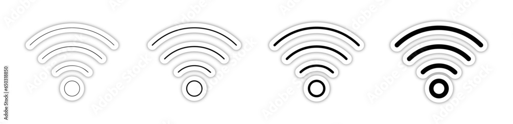 Pictogramme logo et icones symbole connectons internet wifi Stock ...