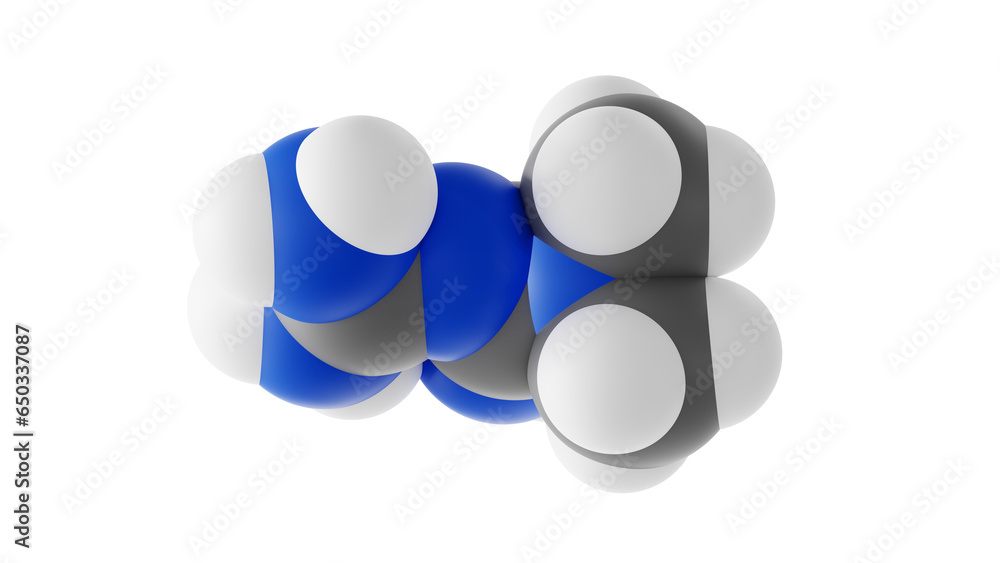ภาพประกอบสต็อก metformin molecule, biguanides molecular structure ...