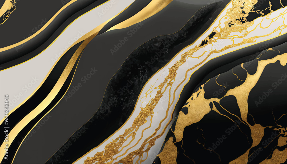 Italy Protoro Black and Gold Marble, black marble with golden veins ...