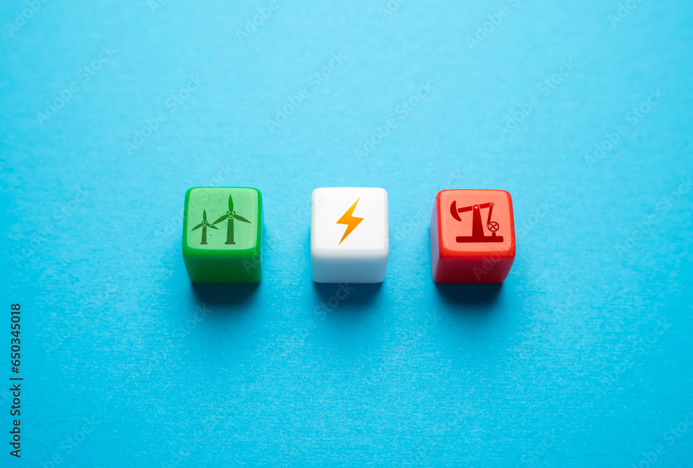 Green or dirty energy sources electricity. Switching to clean renewable ...