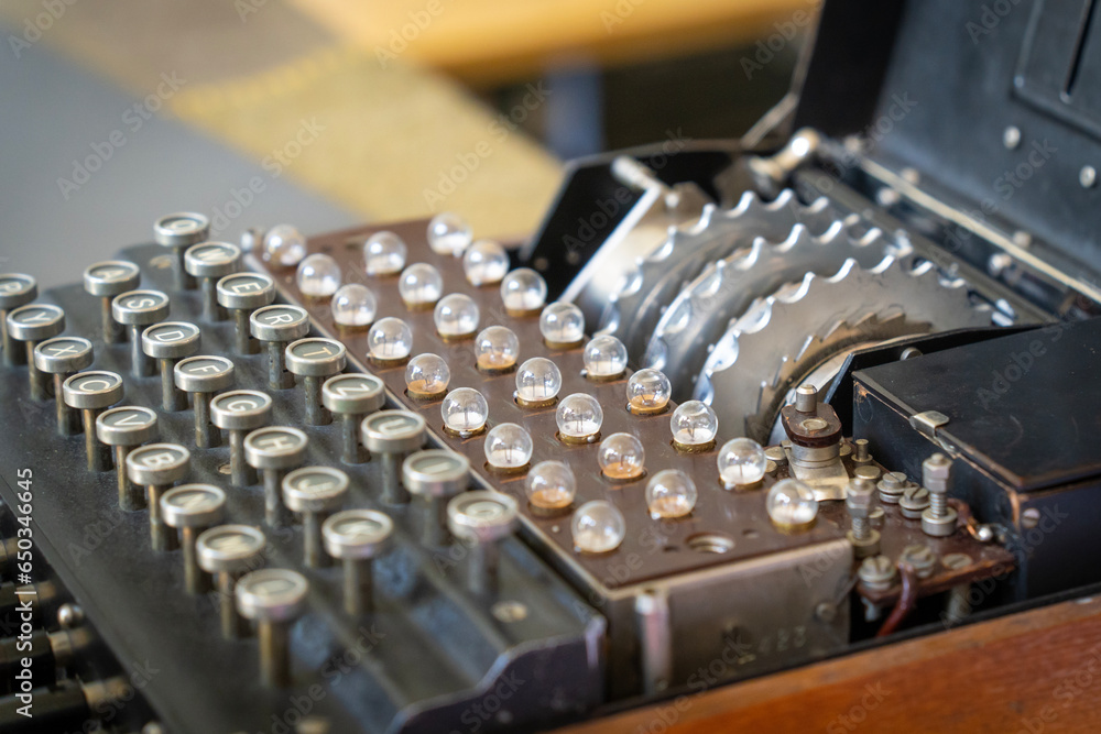 Enigma, the German cipher machine created for sending messages during ...