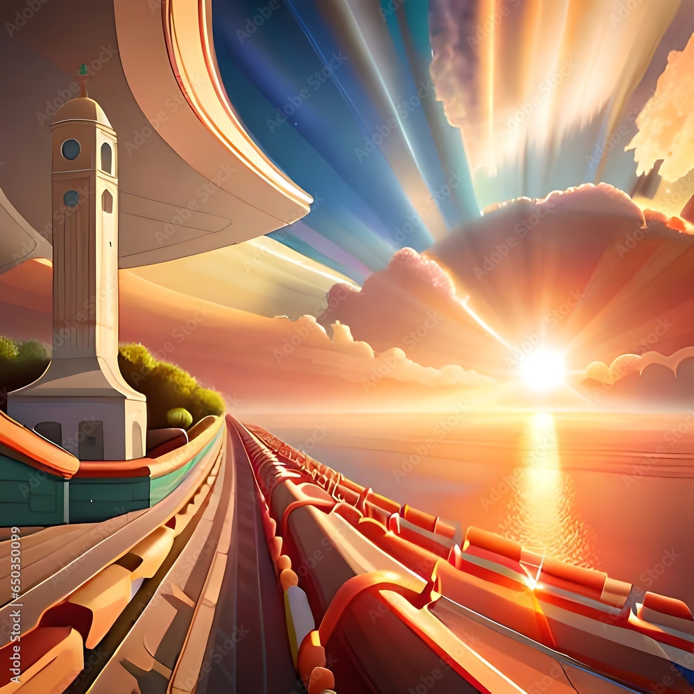 Sweltering summer heat, with the relentless sun beating down. Image ...