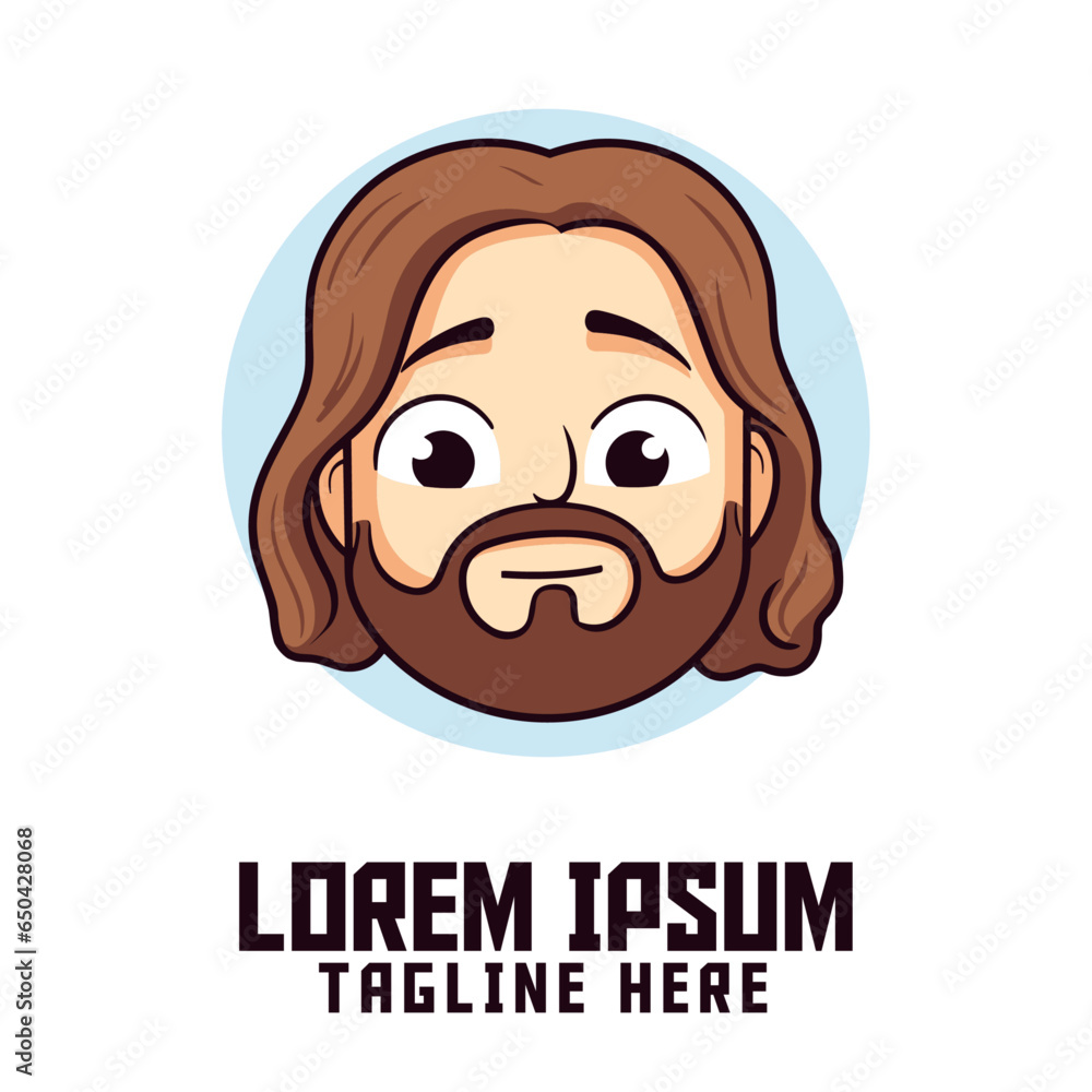 Clip Art of Cute Jesus Christ: Hand Drawn Vector, Kawaii Illustration ...