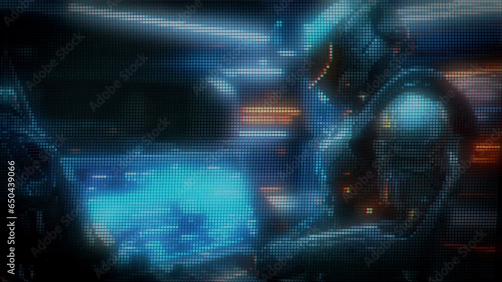 In an underground laboratory, the cyborg operates on a highly advanced ...