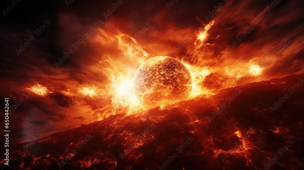 The suns surface erupts in a cataclysmic display of raw power as solar ...