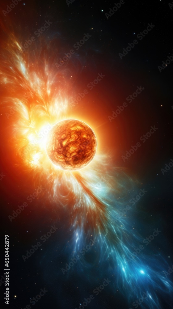 This space image exhibits the captivating spectacle of an exoplanet ...