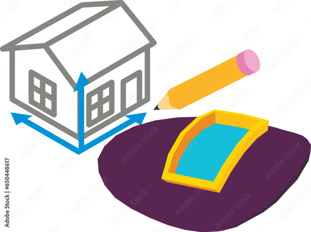 House project icon isometric vector. Volumetric house drawing and ...