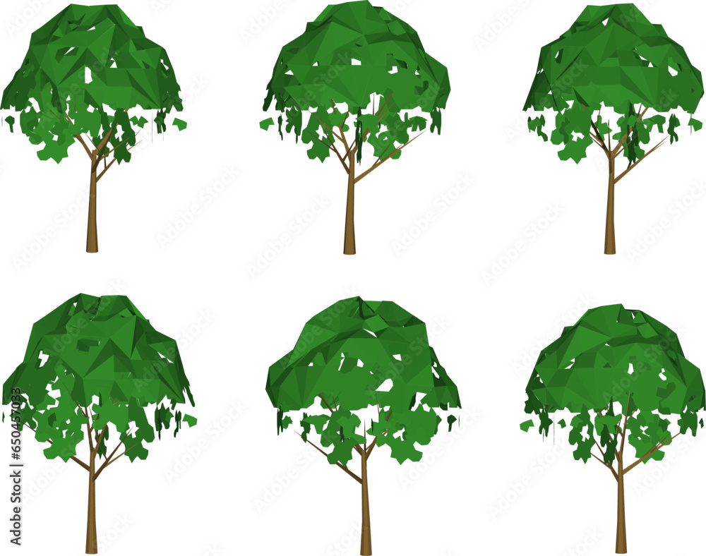 Sketch vector illustration low poly tree cartoon design for designers ...